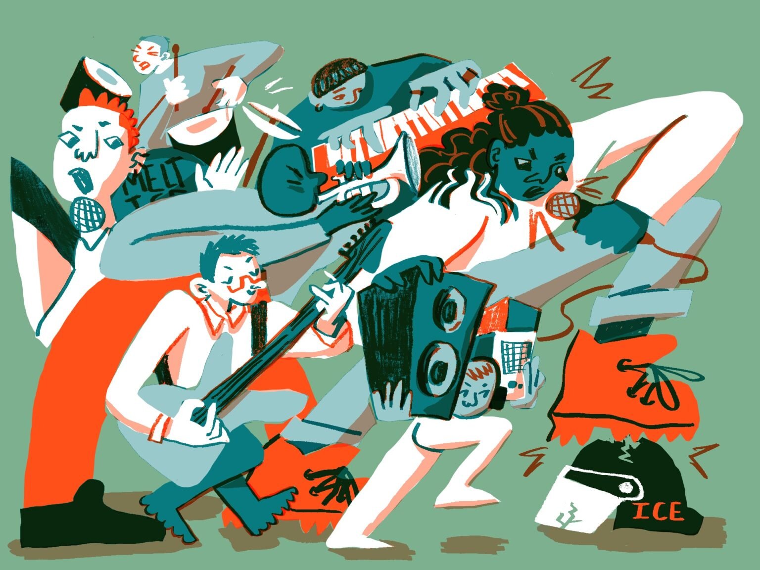 A new generation of musicians doubling down on ICE resistance